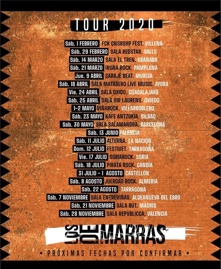 LOS DE MARRAS PRESENTAN LAS FECHAS DE SU PRÓXIMA GIRA - Diario de un Rockero