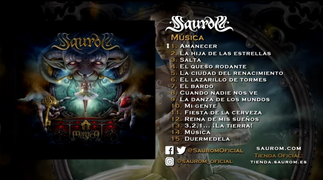 YA A LA VENTA "MÚSICA" DE SAUROM Y HOY SE ESTRENA EL VIDEOCLIP DE ...